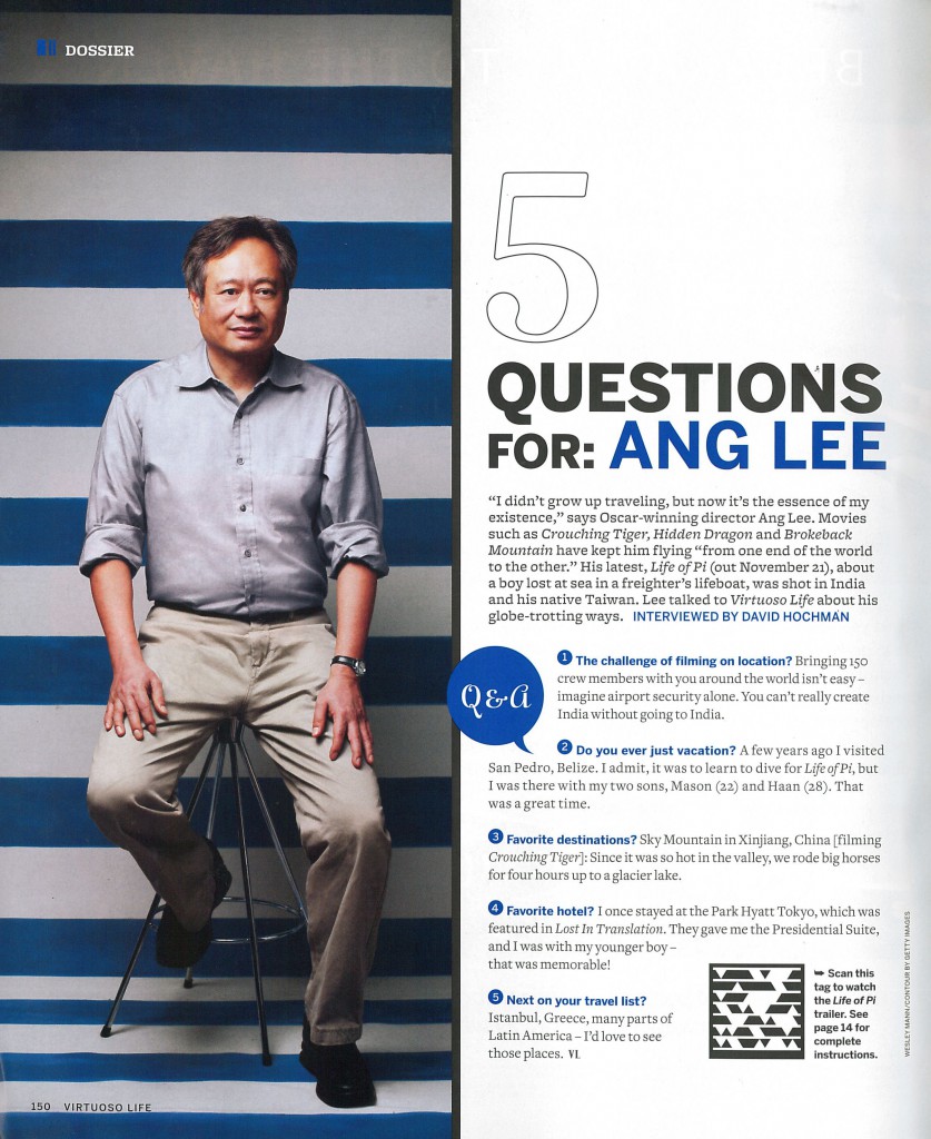 Ang Lee Interview in Virtuoso Life - SparkAM